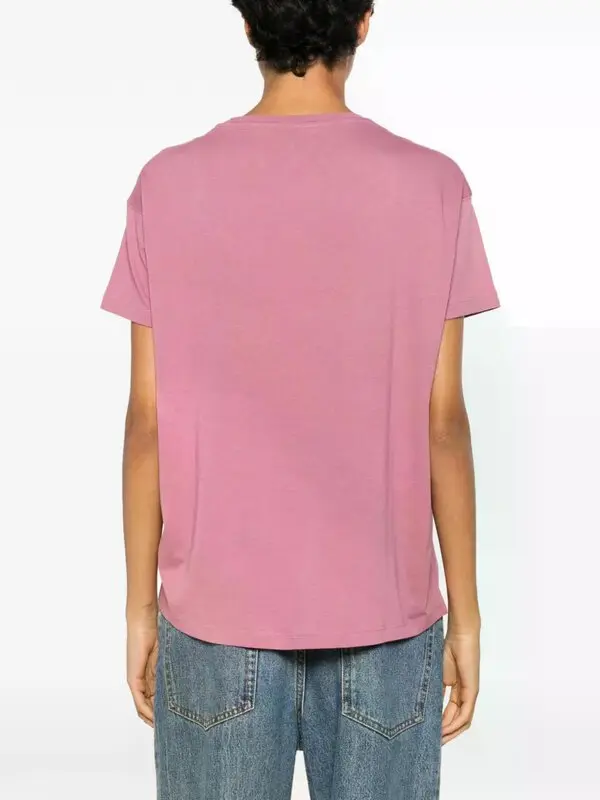 BLAUER. Logo-print Leopard-pattern T-shirt - Pink