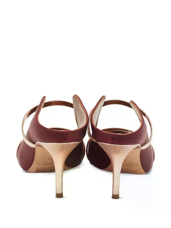 MALONE SOULIERS Maureen Metallic Strapped Stiletto Mules - Red