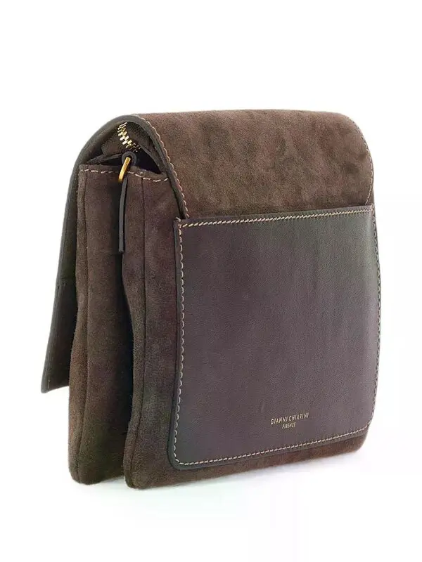 GIANNI CHIARINI Suede Shoulder Bag - Brown