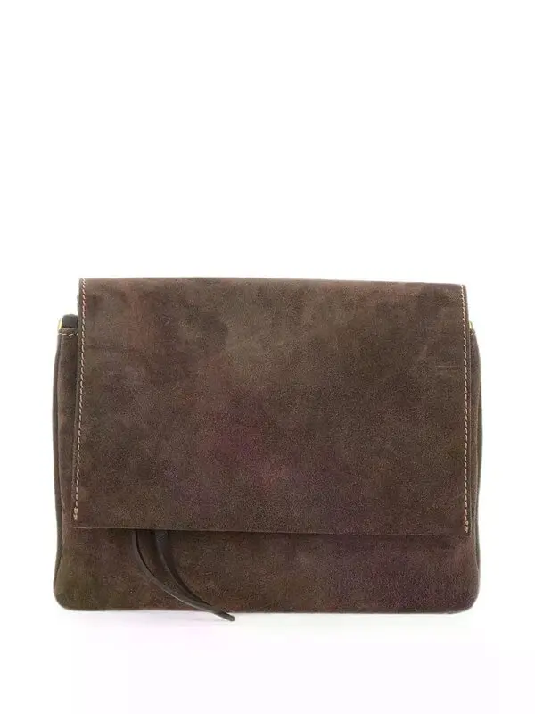 GIANNI CHIARINI Suede Shoulder Bag - Brown