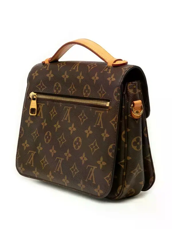 LOUIS VUITTON Monogram Pochette Metis Satchel - Brown
