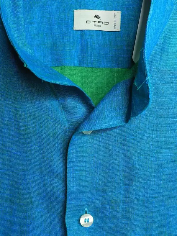 Etro Mandarin Collar Embroidered Shirt