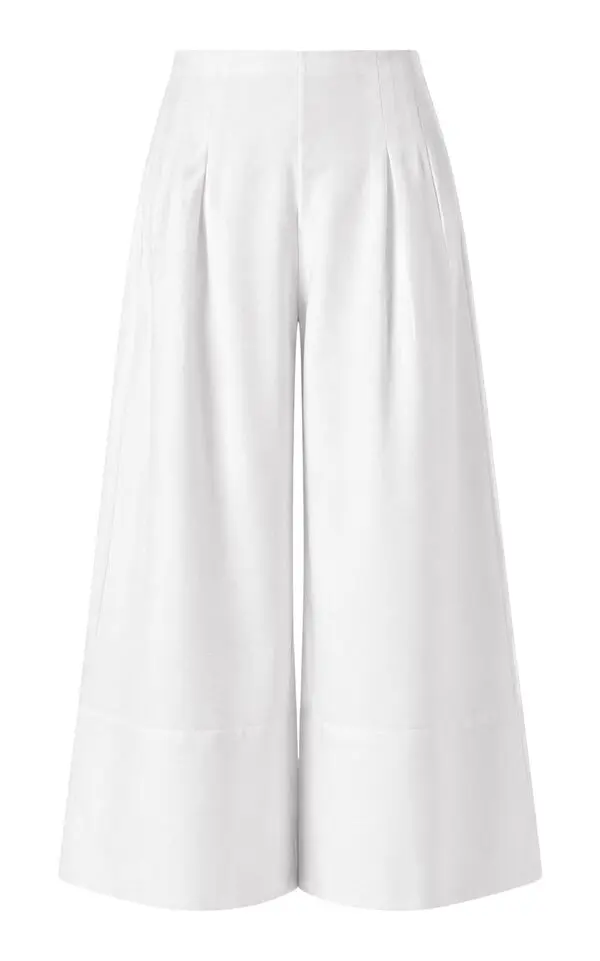 Chan Luu Dupioni Ultra Wide Leg Pants - White