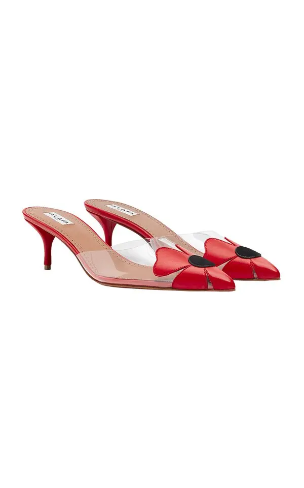 Alaïa Bloom Suede Pumps - Red