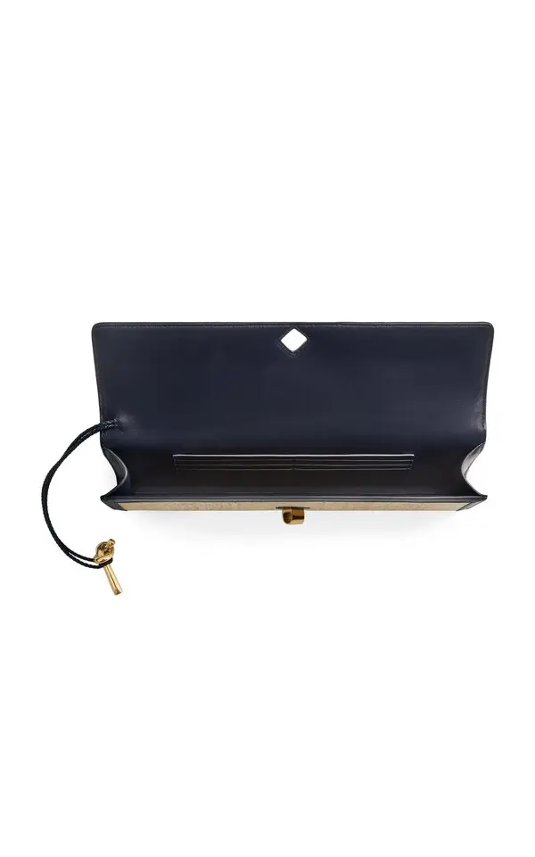 Bottega Veneta Andiamo Raffia Clutch