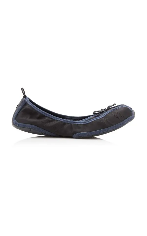 Balenciaga Satin Ballet Flats - Black