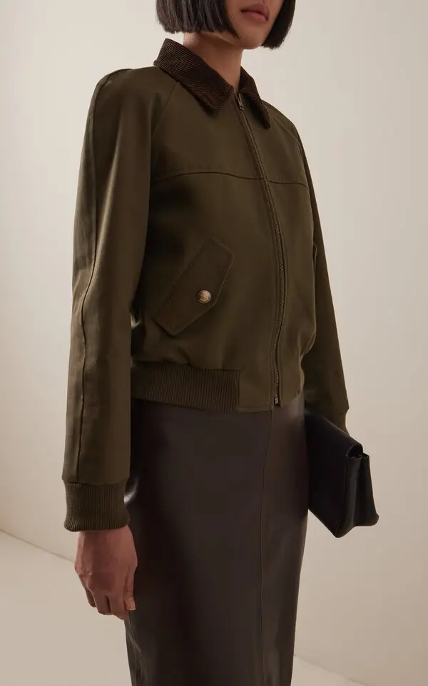 NILI LOTAN Victor Cotton Bomber Jacket