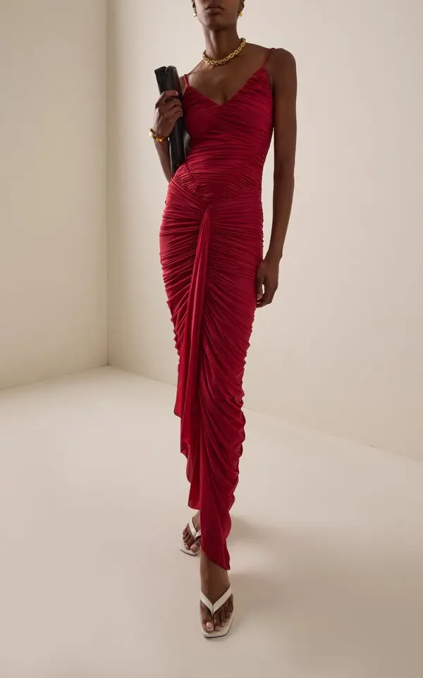 MAYGEL CORONEL Mater Ruched Jersey Maxi Dress