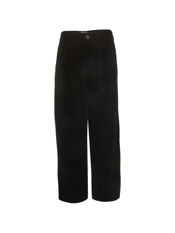 Miu Miu Velvet Wide-leg Trousers - Black