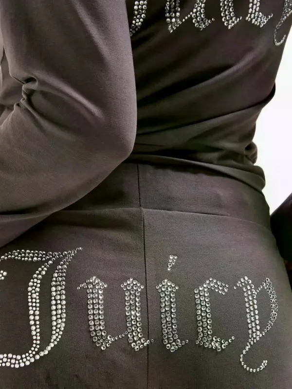 Juicy Couture Diamanté Logo Track Pants - Grey
