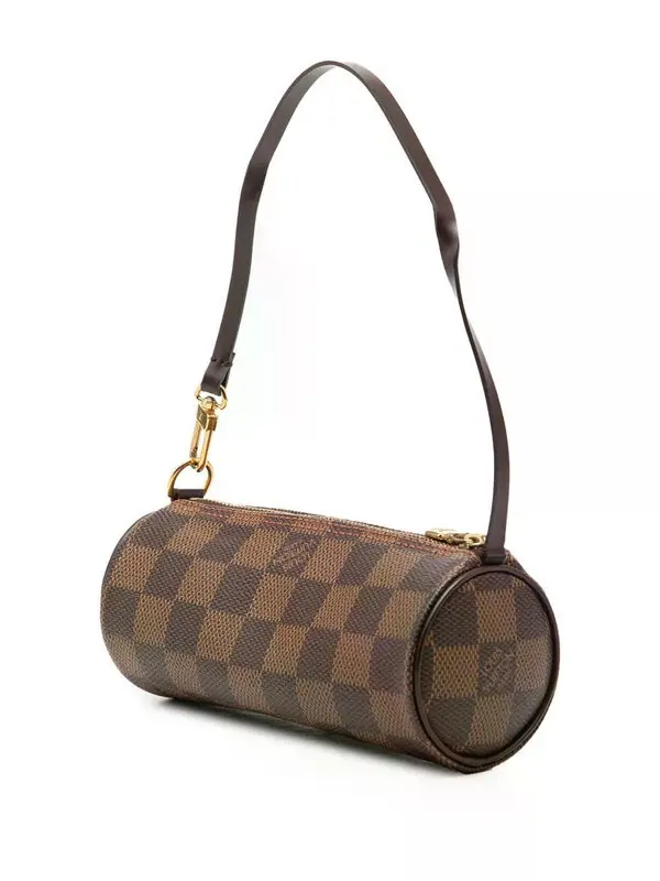 LOUIS VUITTON Damier Ebene Papillon Pochette Handbag - Brown
