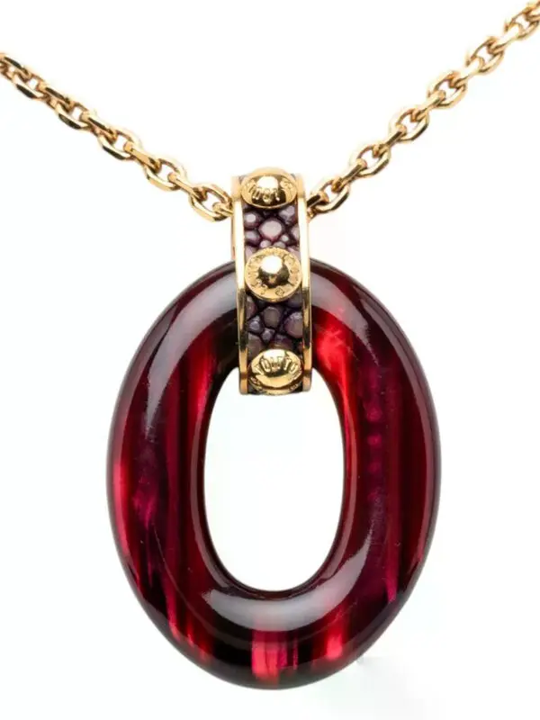 LOUIS VUITTON 2011 Resin Pendant Necklace - Gold