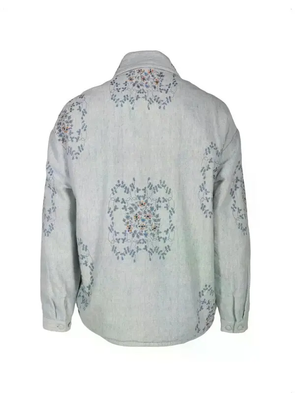 AODRESS Floral-embroidered Overshirt
