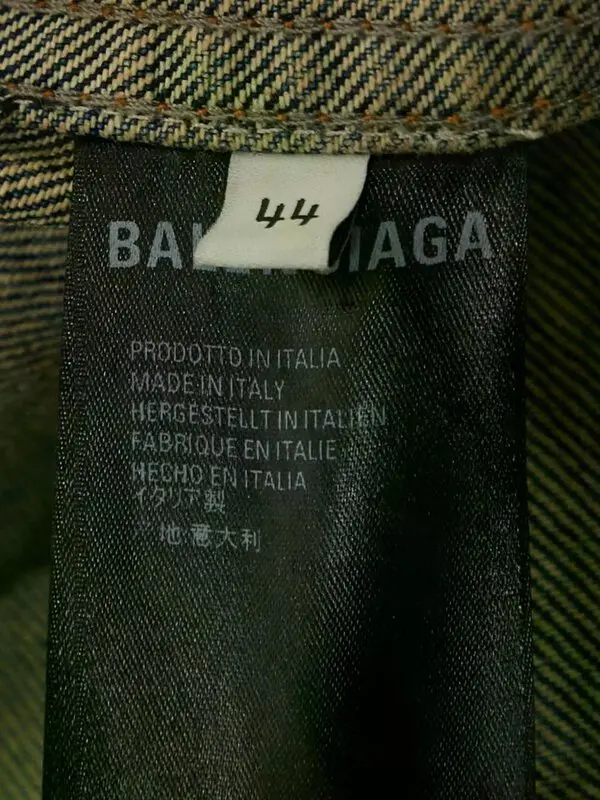 Balenciaga Logo Embroidered Denim Jacket