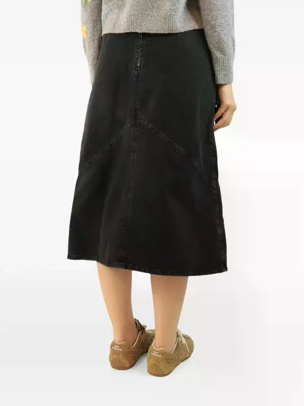 ISABEL MARANT VINTAGE Faded Denim Midi Skirt