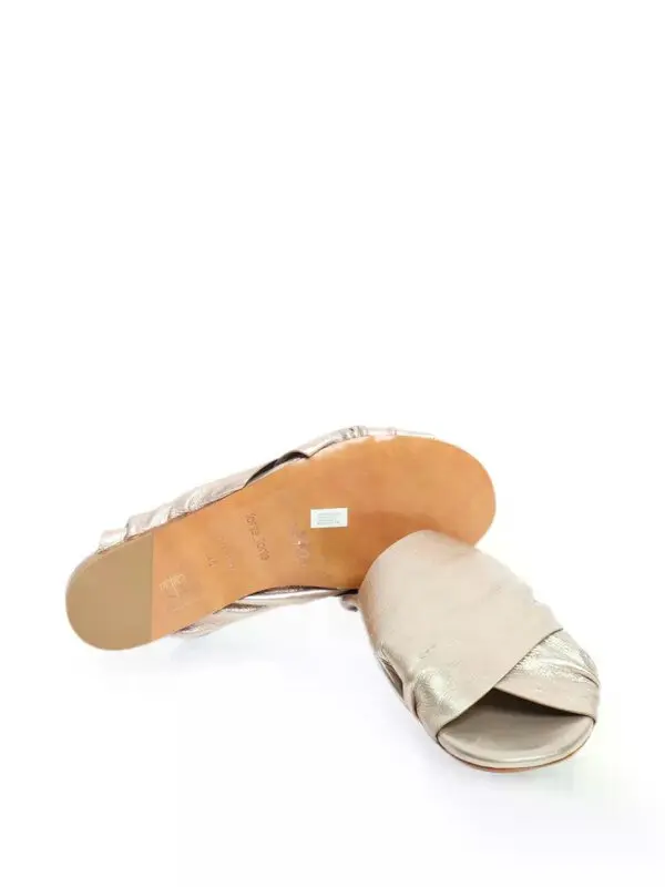 FORTE_FORTE Metallic Criss-cross Sandals