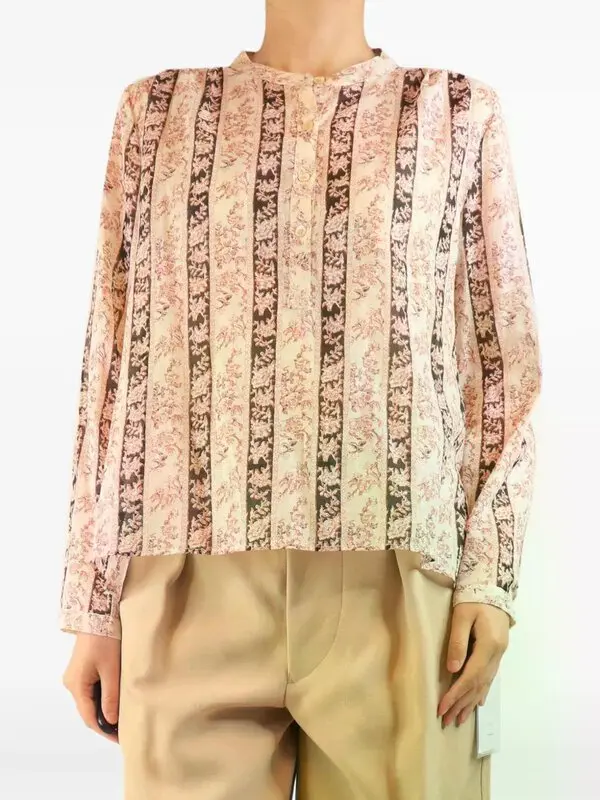 MARANT ETOILE Maria Floral-striped Blouse