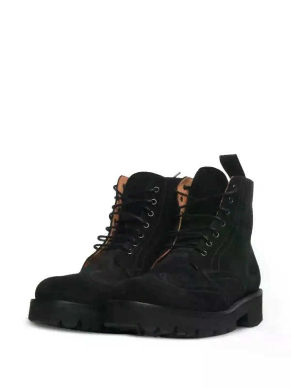 JIMMY CHOO Leather Brogue Lace-up Ankle Boots