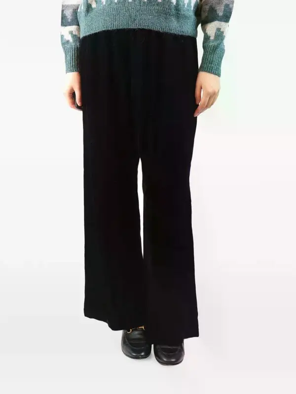 FORTE_FORTE Navy Corduroy Wide-leg Trousers