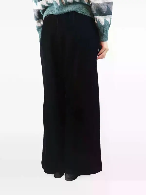 FORTE_FORTE Navy Corduroy Wide-leg Trousers