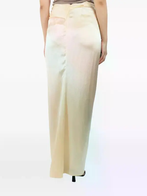 Johanna Ortiz Cream Knot-front Maxi Skirt