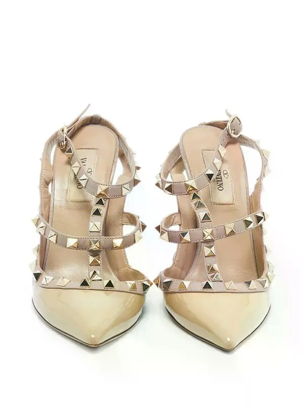 Valentino Garavani Rockstud Caged Pumps - Neutrals