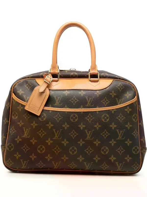 LOUIS VUITTON Monogram Deauville Handbag - Brown