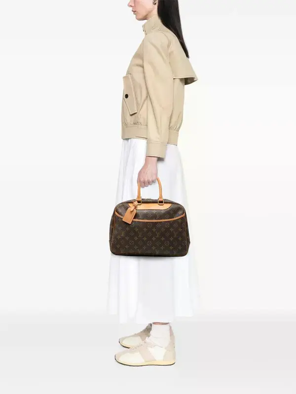 LOUIS VUITTON Monogram Deauville Handbag - Brown