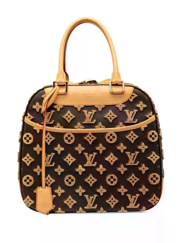 LOUIS VUITTON Monogram Tuffetage Deauville Cube Handbag