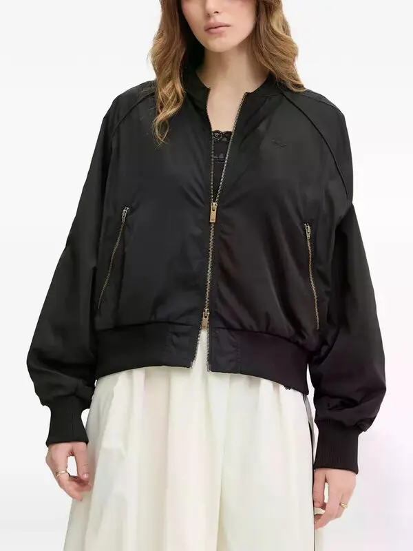 Adidas Sheer Polka-dot Trim Bomber Jacket