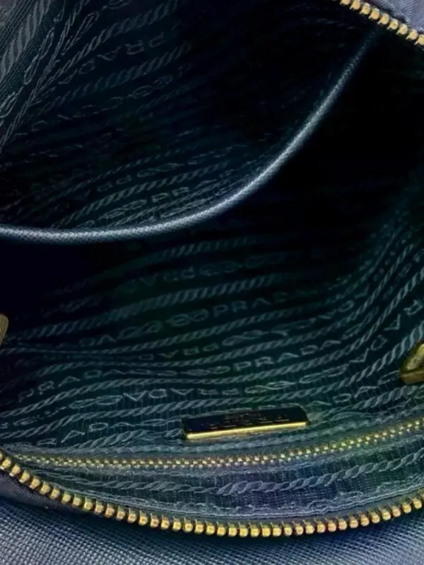 Prada Saffiano Trimmed Tessuto Crossbody Bag