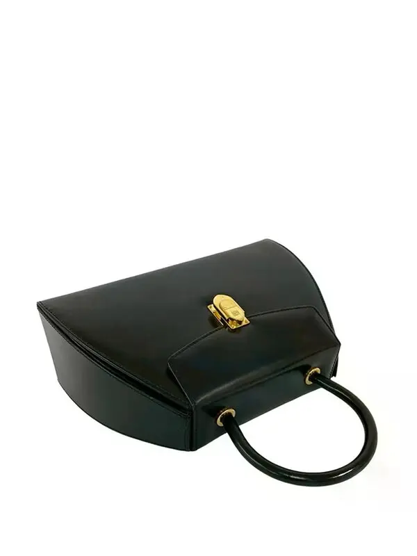 Loewe Leather Anagram Handbag - Black