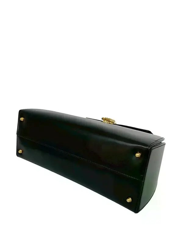 Loewe Leather Anagram Handbag - Black