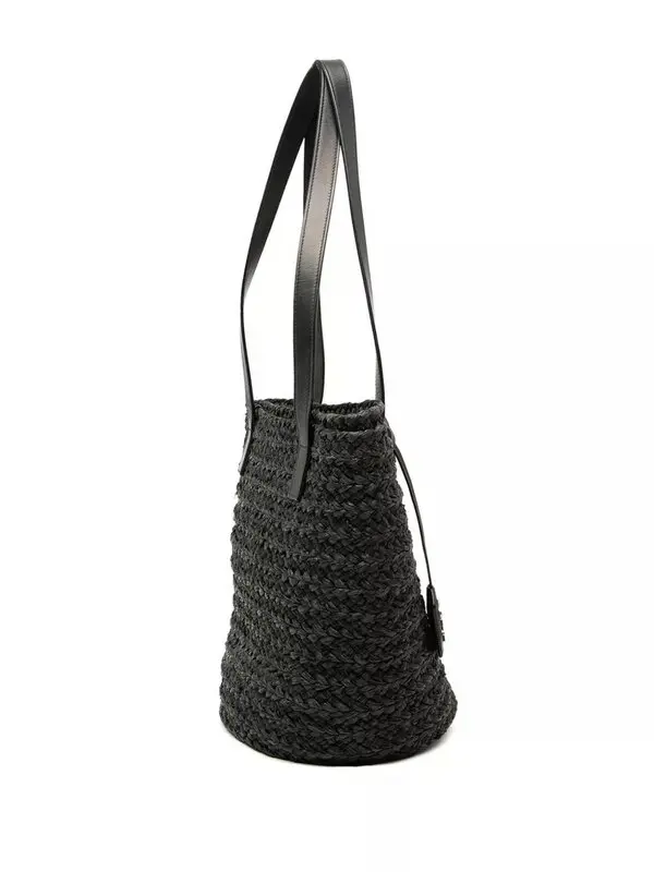 Saint Laurent Raffia Panier Tote Bag