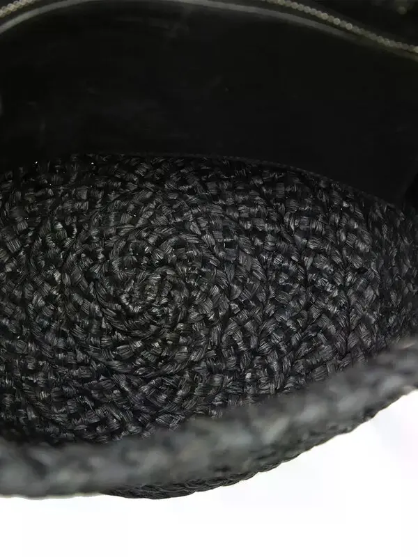 Saint Laurent Raffia Panier Tote Bag