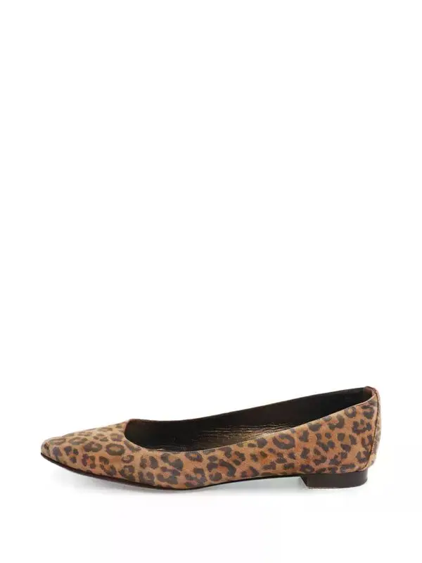 Manolo Blahnik Leopard Print Suede Pumps