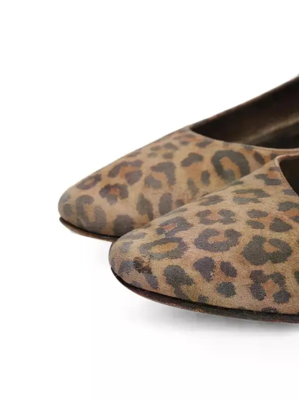 Manolo Blahnik Leopard Print Suede Pumps