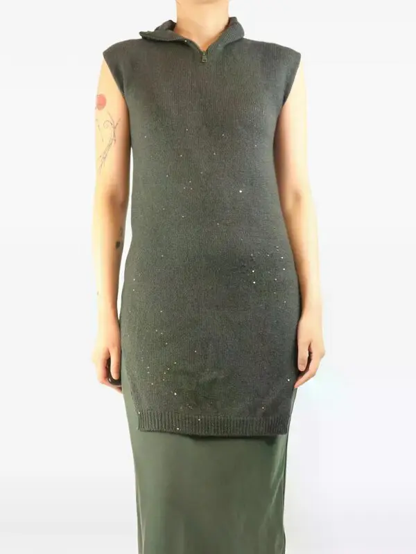 Brunello Cucinelli Sequin Embellished Turtleneck Top