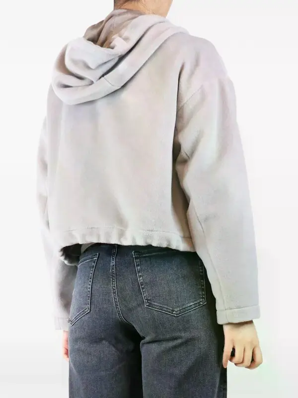 Fabiana Filippi Merino Wool Cropped Hooded Jacket