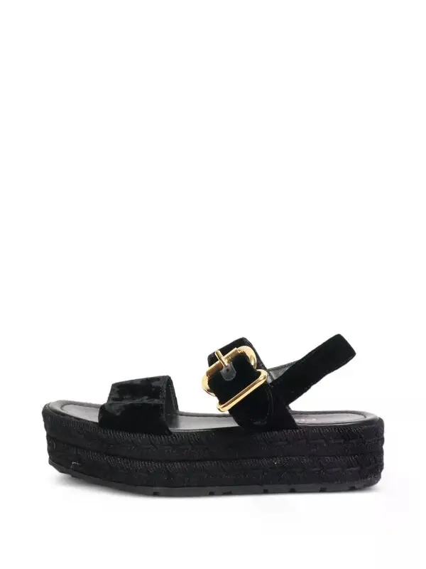 Prada Velvet Platform Sandals