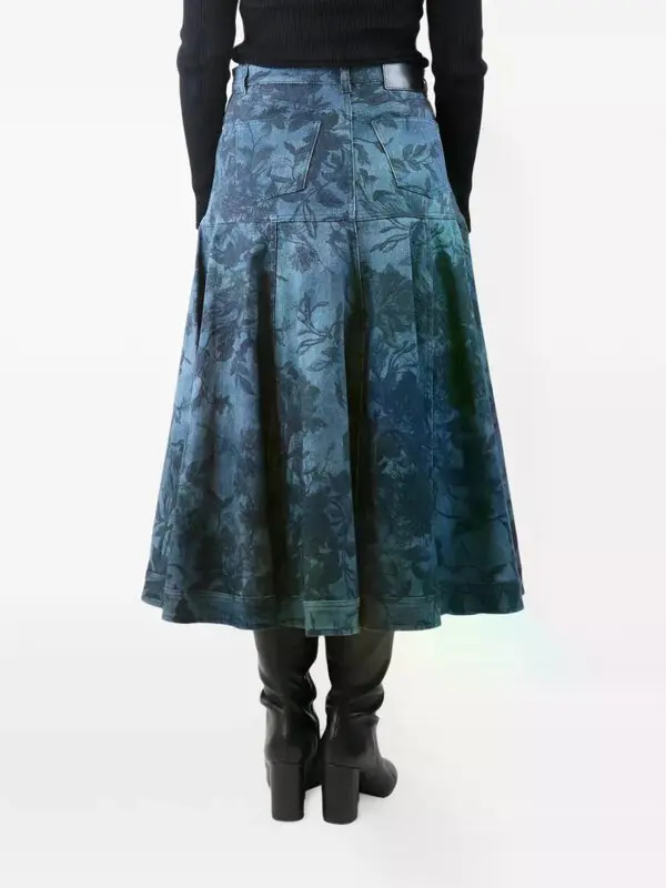 Erdem Floral Print Midi Skirt
