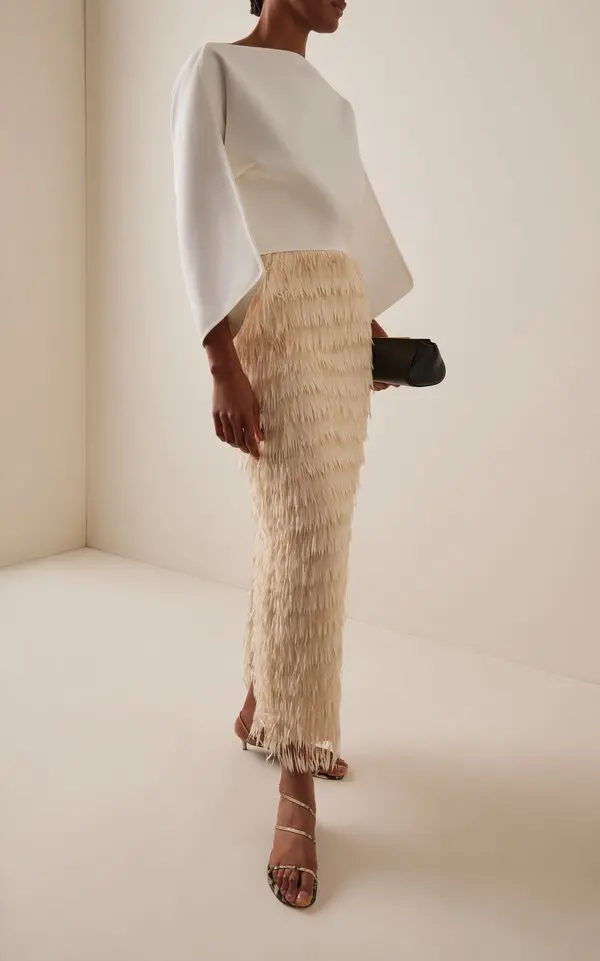Maticevski Resonate Fringed Maxi Skirt