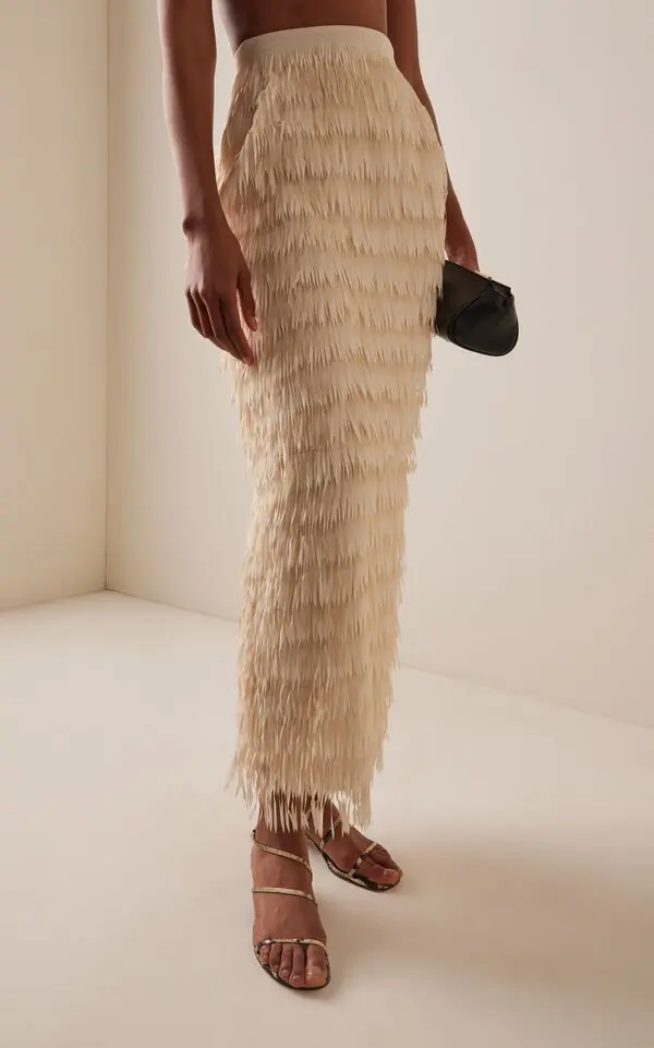 Maticevski Resonate Fringed Maxi Skirt