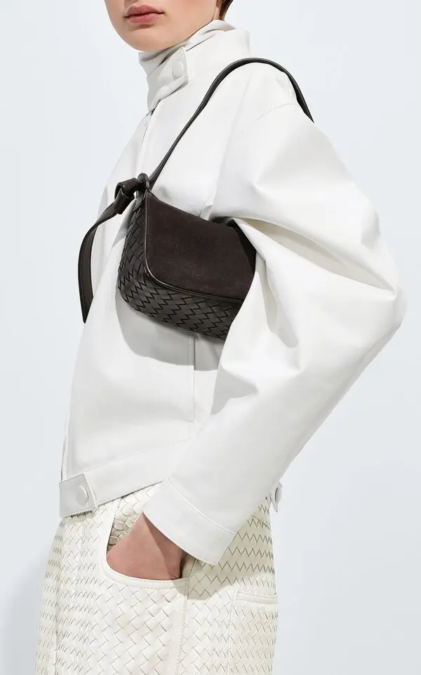Bottega Veneta Nodi Mini Suede Shoulder Bag