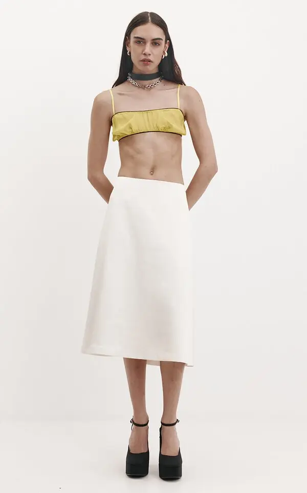 HARRIS TAPPER Exclusive Crume Satin Midi Skirt