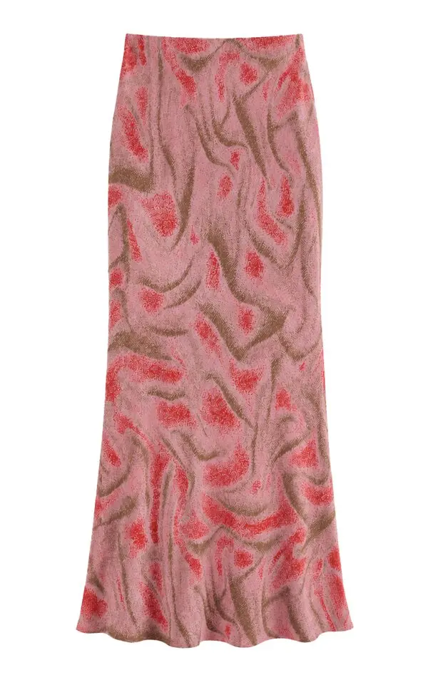 MARGHERITA MACCAPANI Lu Jacquard Maxi Skirt - Pink