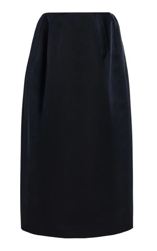 THE ROW Gamin Wool-silk Midi Skirt - Black