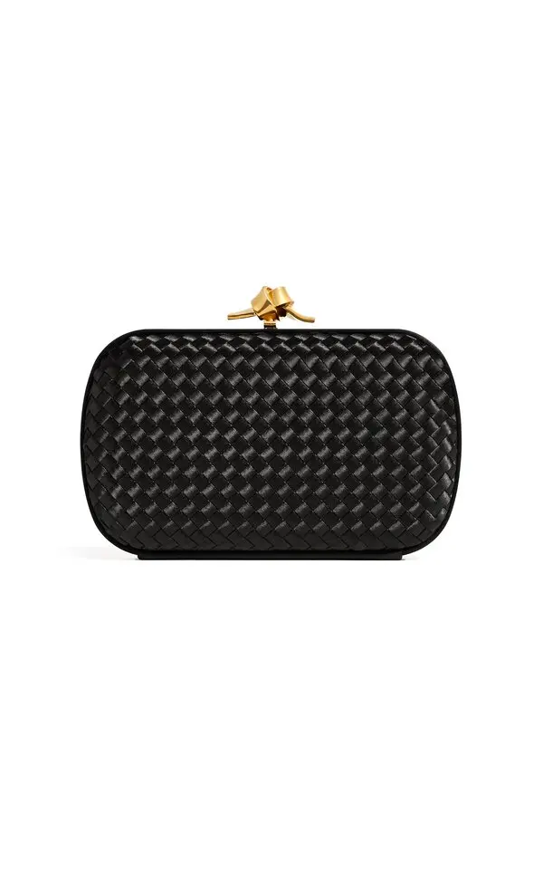 Bottega Veneta Knot Intrecciato Clutch - Black