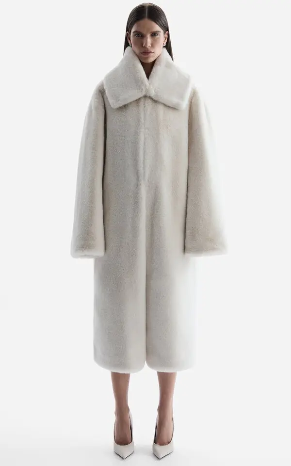 Rachel Gilbert Noah Faux Fur Coat - Ivory