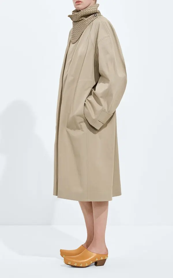 Bottega Veneta Intrecciato-collar Cotton Coat